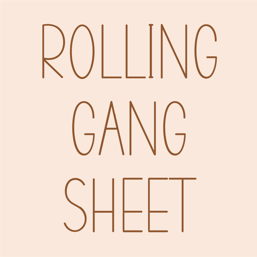 Rolling Gang Sheet – Cotton & Copper Transfers